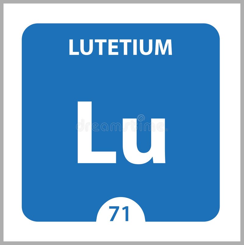 Lutetium Lu Chemical Element. Lutetium Sign with Atomic Number ...