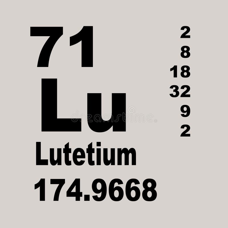 Lutetium chemical element. stock illustration. Illustration of graphic ...