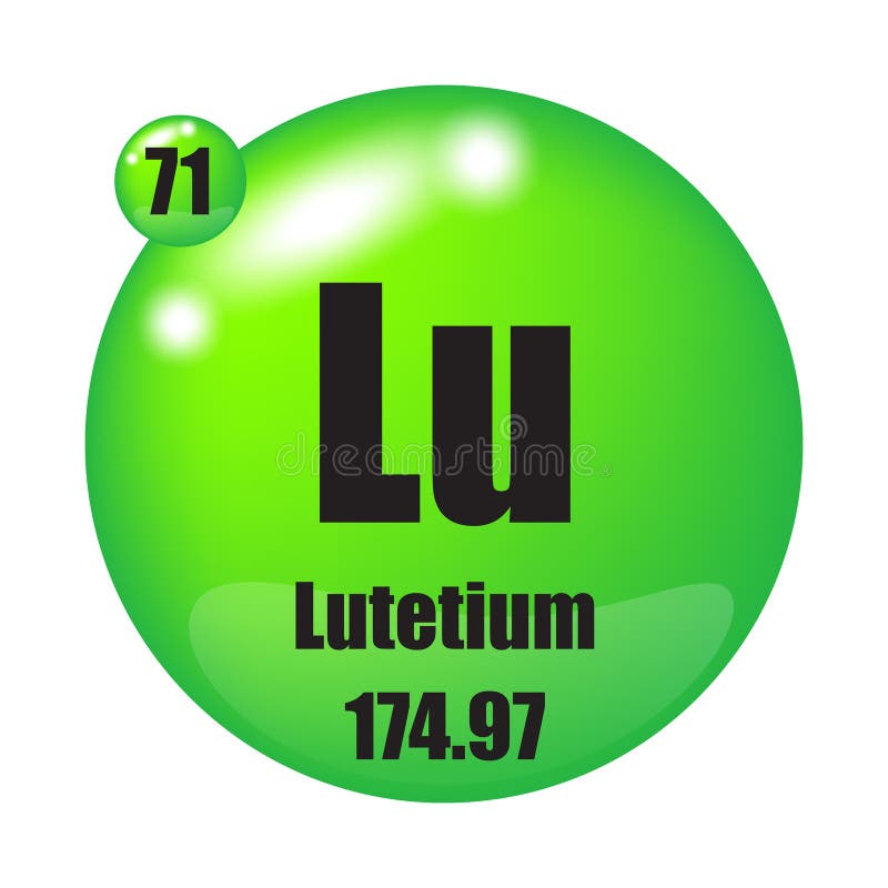 Lutetium Icon. Lu Chemical Element. Atomic Number 71. Mass 174.97 ...