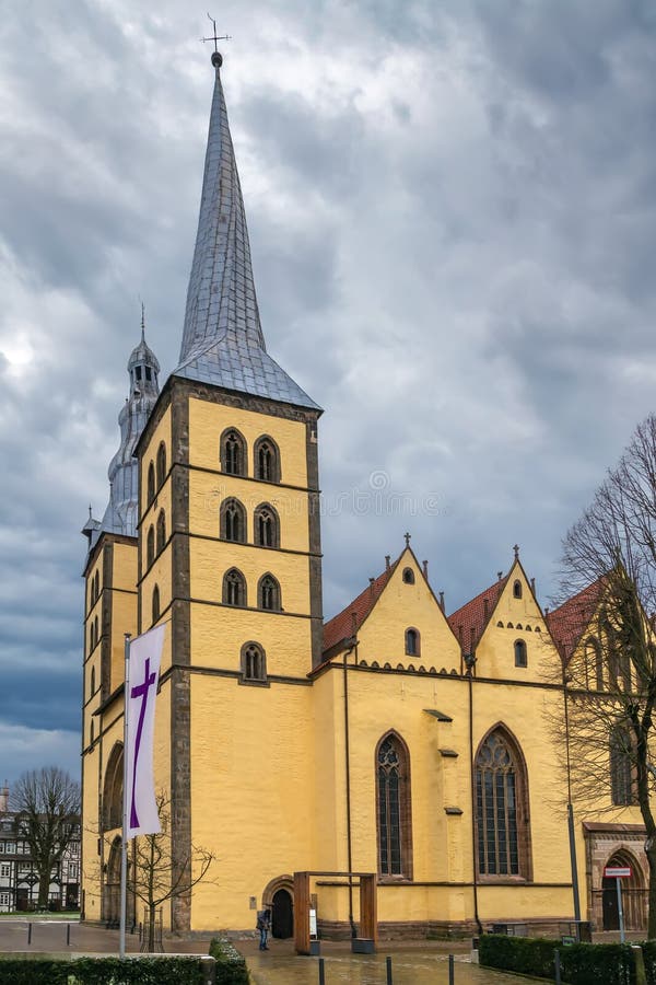 St. Nicholas Church, Lemgo, Germany Stock Image - Image of cloud ...