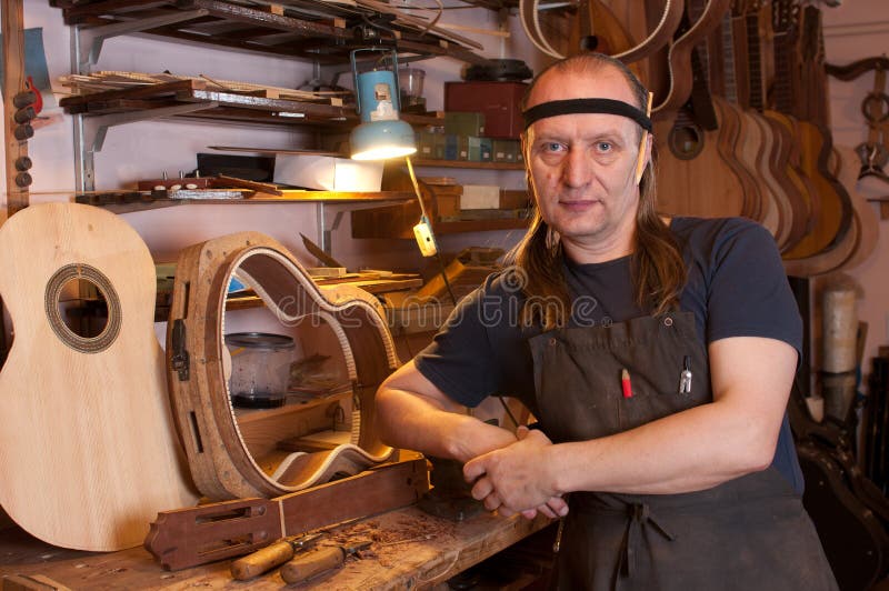 Luthier stock image. Image of instrument, carpenter, guitar - 28956023