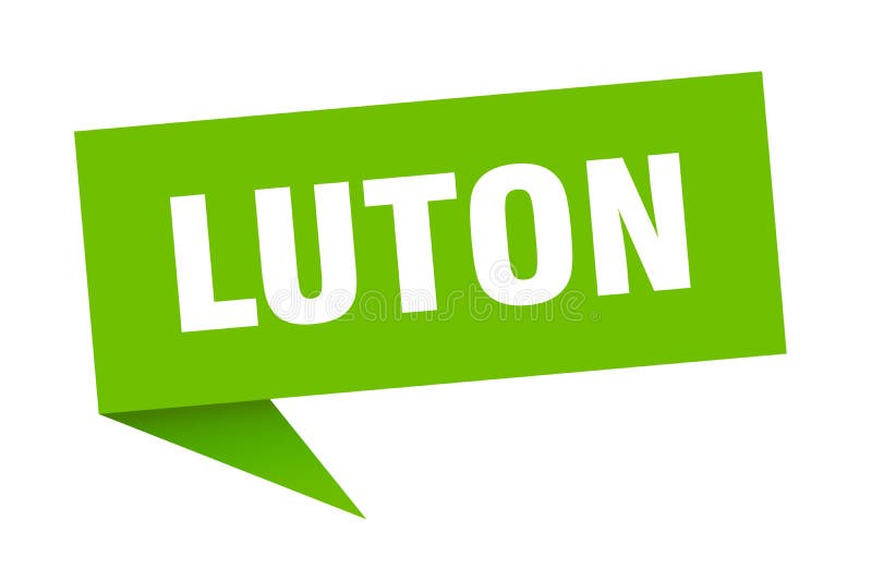 Luton Sticker. Luton Signpost Pointer Sign Stock Vector - Illustration ...