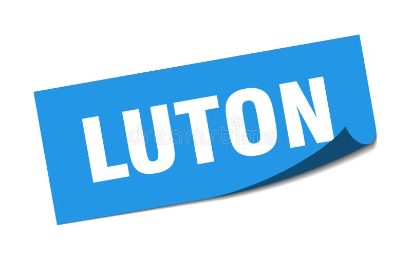 Luton Sticker. Luton Signpost Pointer Sign Stock Vector - Illustration ...
