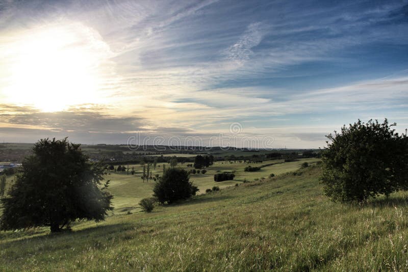 Luton view stock photo. Image of evening, winter, meadow - 38751458