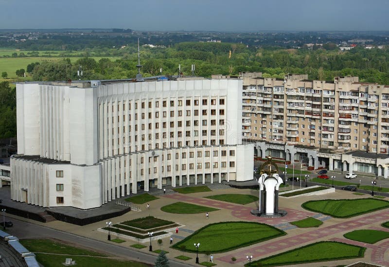 Lutsk, Ukraine - Aerial View Stock Photo - Image of lutsk, town: 26421820