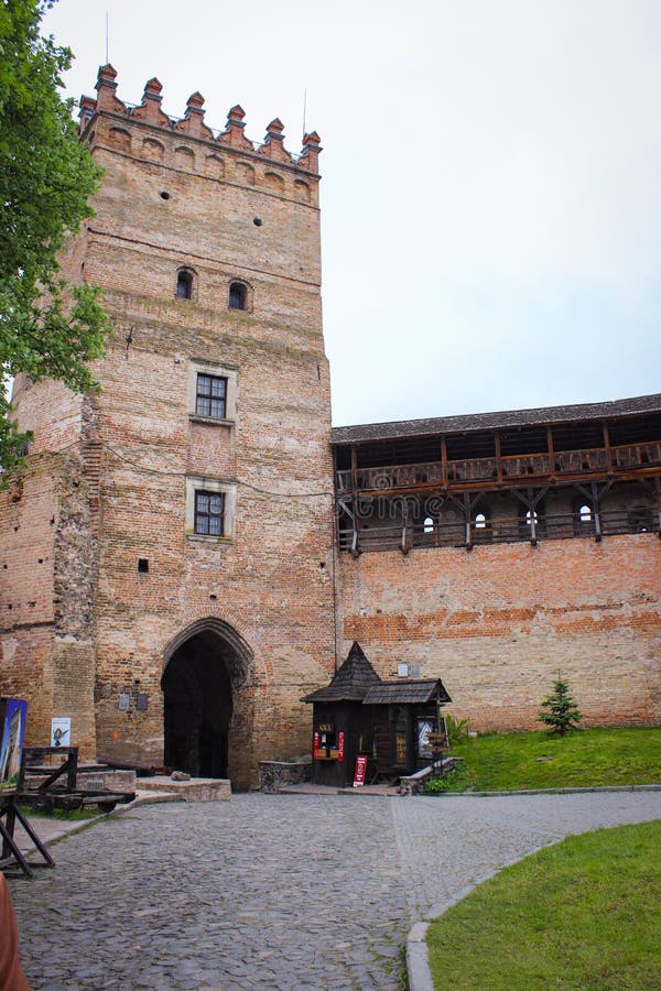 Lutsk, Ukraine - May 13, 2017: Empty Courtyard of Very Old Lutsk Castle ...