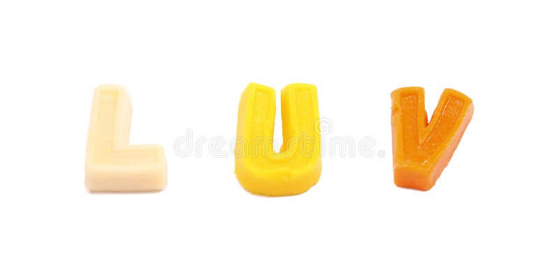 Luv stock image. Image of candy, yellow, love, letters - 22131679