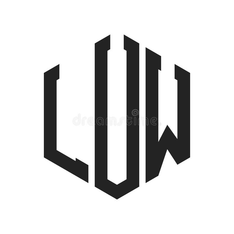 LUW Logo Design. Initial Letter LUW Monogram Logo Using Hexagon Shape ...