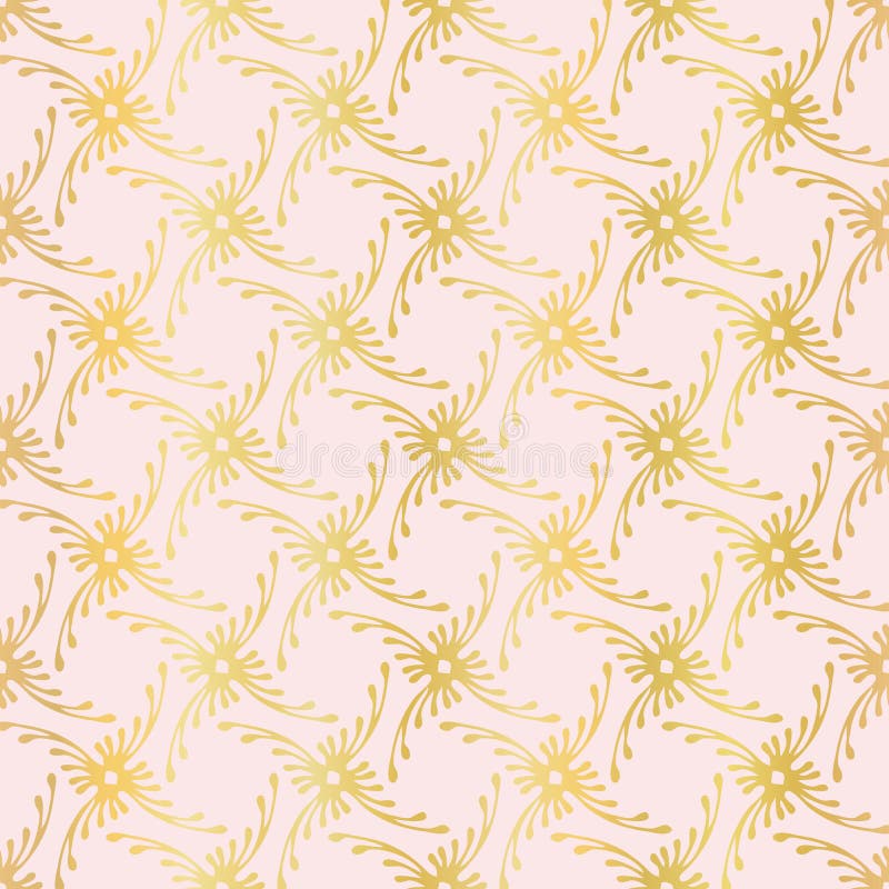 Luxe Rose Gold Ornamental Grid Pattern, Naadloze Getrokken Vector ...