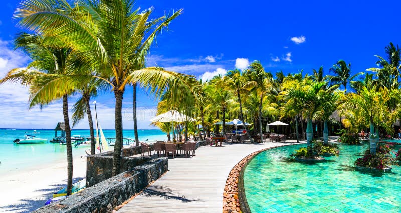 Luxe Tropische Vakantie in Het Eiland Van Mauritius Stock Foto - Image ...