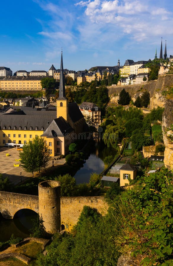 Luxembourg City. Panoramic Cityscape Image of Old Town Luxembourg City ...