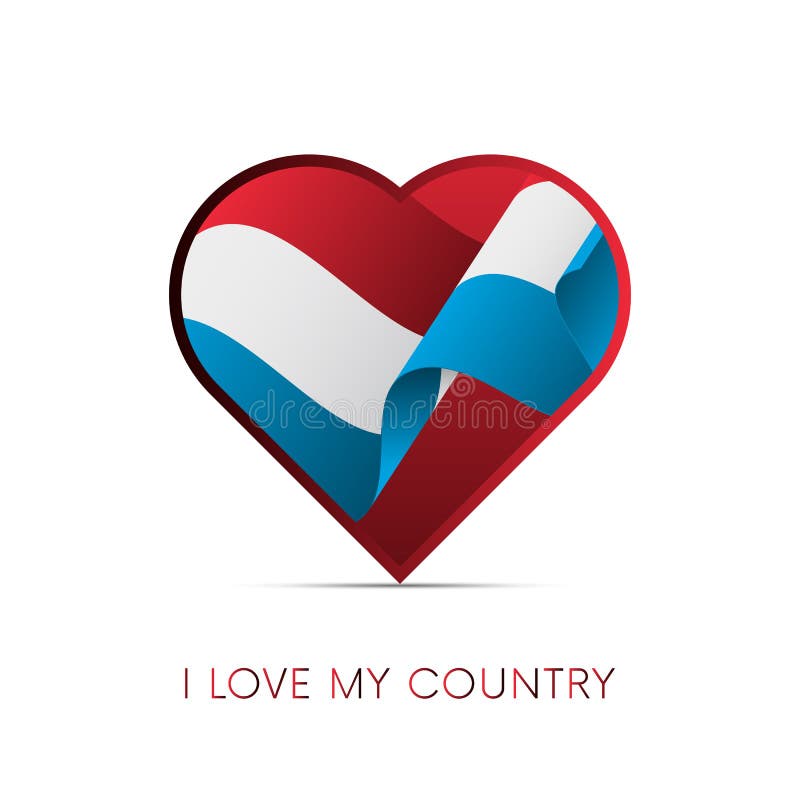 Luxembourg Flag in Heart. I Love My Country. Sign. Vector Illustration ... Luxembourg Flag in Heart. I Love My Country. Sign. Vector Illustration ...