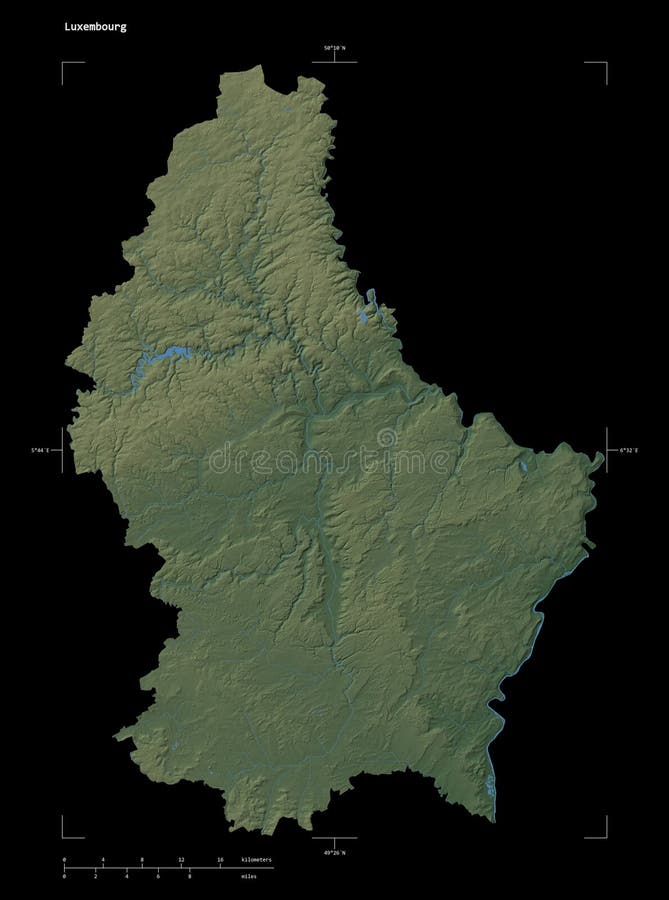 Luxembourg Shape on Black. Physical Stock Illustration - Illustration ...