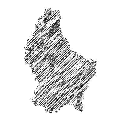 Luxembourg Thread Map Line Vector Illustration Stock Vector ...