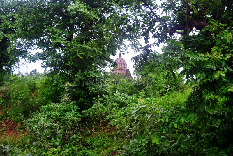 LUXMI TEMPLE ORCHHA stock photo. Image of religion, landscape - 74696160