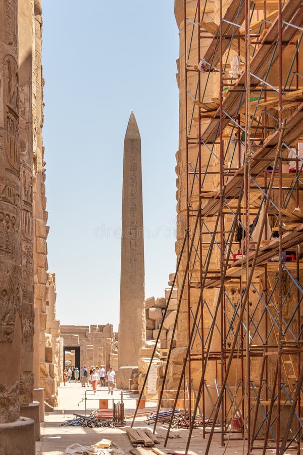 Cleaning of the 134 Columns in the Great Hypostyle Hall at the Karnak ...