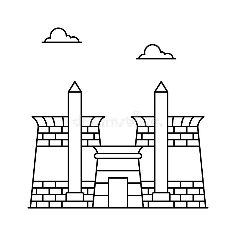 Luxor Temple stock illustration. Illustration of egyptian - 331460452