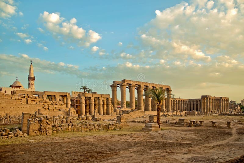 Luxor temple area stock image. Image of antique, desert - 25453637