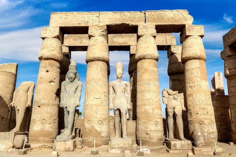 Luxor Temple in Luxor, Egypt Stock Image - Image of building, monument ...