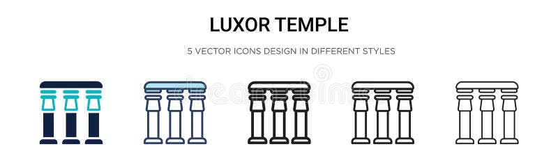 Luxor Temple Icon in Filled, Thin Line, Outline and Stroke Style ... Luxor Temple Icon in Filled, Thin Line, Outline and Stroke Style ...