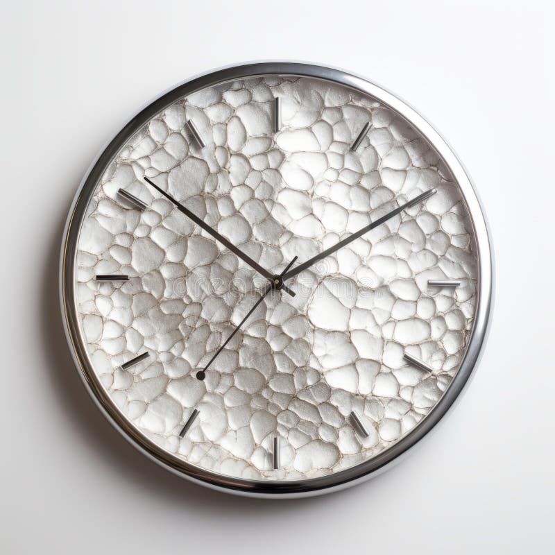 Luxuriant Textured Clock with Shiny Bumpy Surface Stock Illustration ...