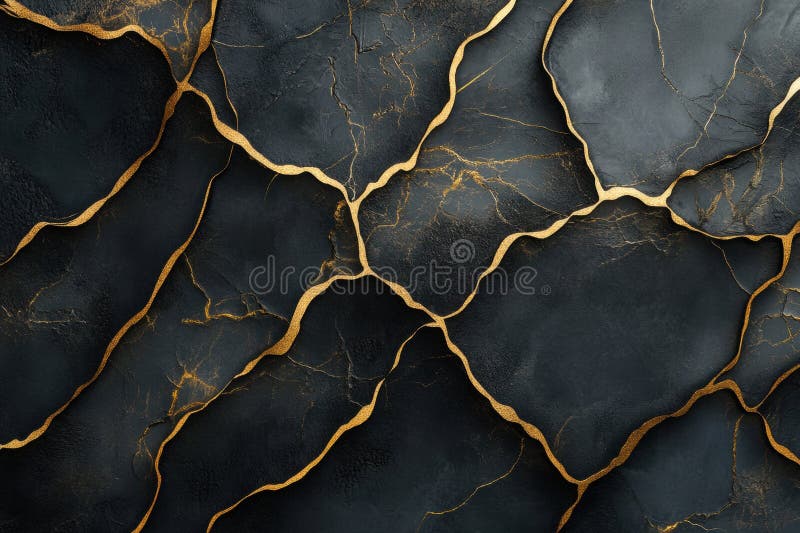 Luxurious Abstract Background Featuring Golden Lines on a Deep Black ...