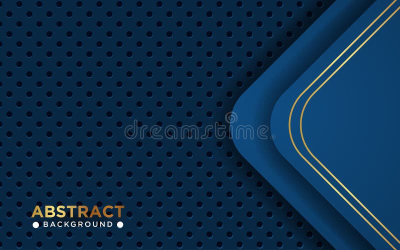 Luxurious Abstract Blue Navy Gold Line Overlap Layers with Circle ...