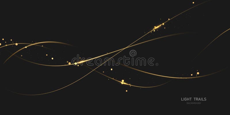 Luxurious Abstract Golden Light Line Effect Design Vector Illustration ...