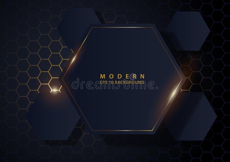 Luxurious Abstract Hexagonal Shapes Background Stock Vector ...
