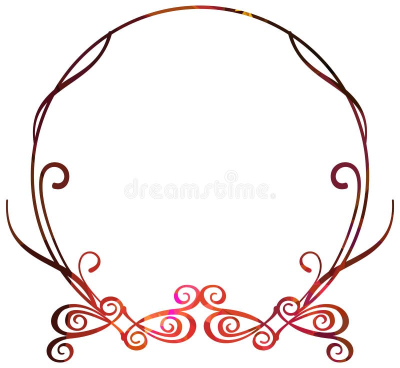 Luxurious Abstract Round Frame. Vector Clip Art. Stock Vector ...