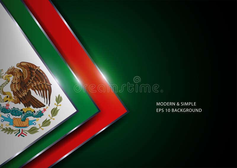 Luxurious Abstract Triangles Background with Mexico Insignia Stock ...