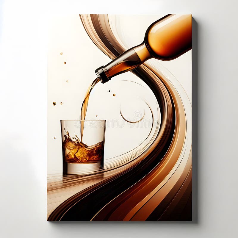 Premium Spirit Pour with Golden Motion and Sophisticated Flow Pattern ...