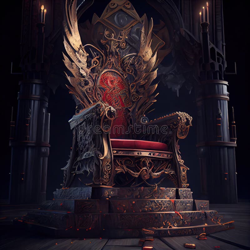 Generative AI: Luxurious Ancient Throne Stock Illustration ...