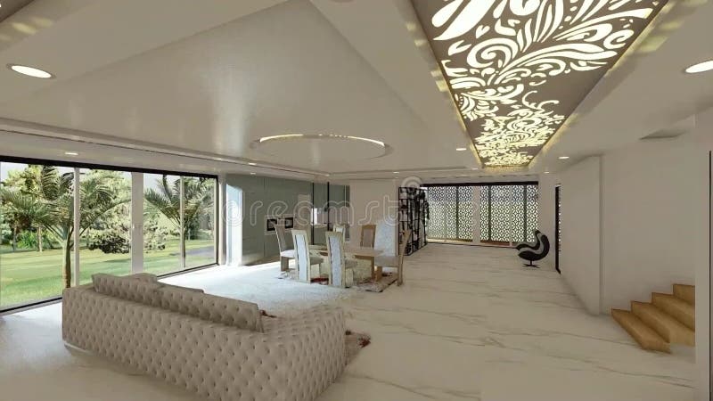 Luxurious Apartment Interior Design 3d Visualization. Modern Architectural Design Walkthrough ...