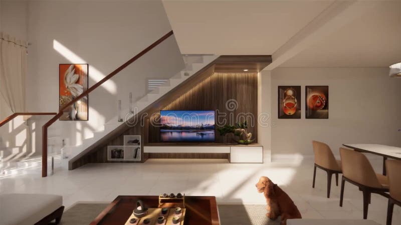 Luxurious Apartment Interior Design 3d Visualization. Modern ...