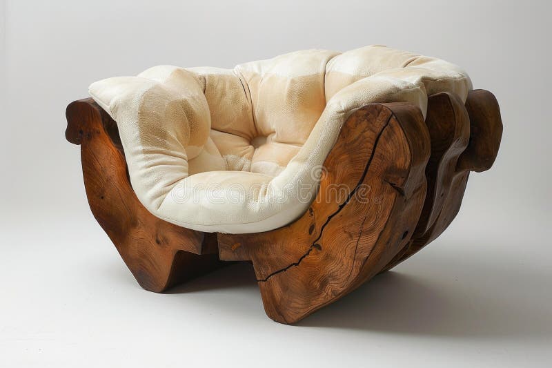 Luxurious Armchair Standing in an Empty Room Stock Illustration ...