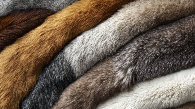 Luxurious Assortment of Various Fur Textures and Hues Stock Image ...