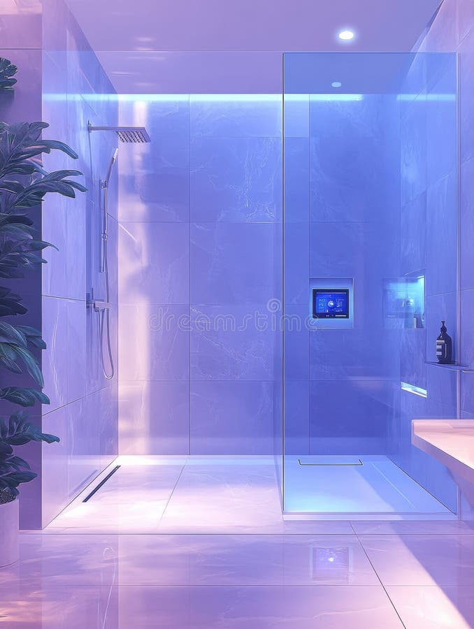 Smart Shower System in Luxurious Bathroom: Water Usage and Temperature ...