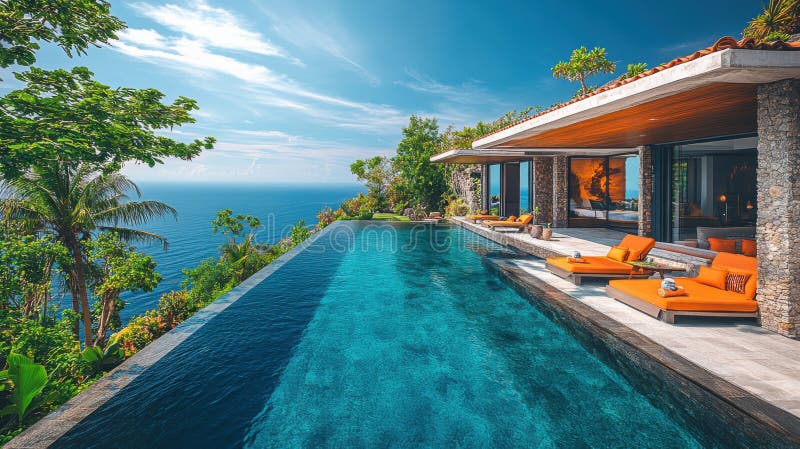 Luxurious Beachfront Villa with Infinity Pool and Ocean View Under a ...