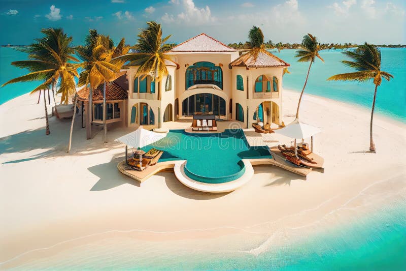 Luxurious Beachfront Villa with Private Infinity Pool, Sun Deck and Hot ...