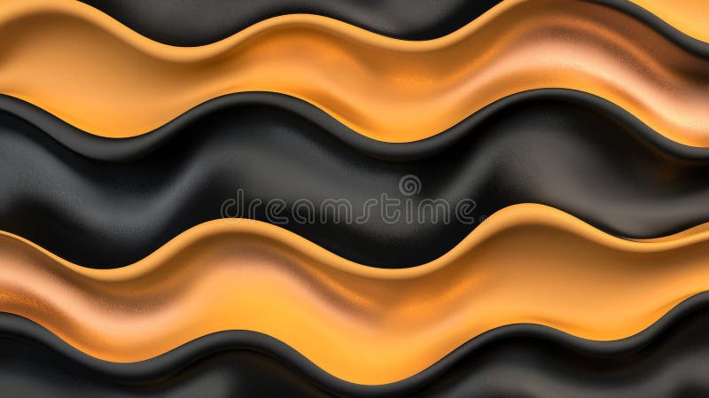 Luxurious Black and Gold Metallic Waves Flow in Opposite Directions ...