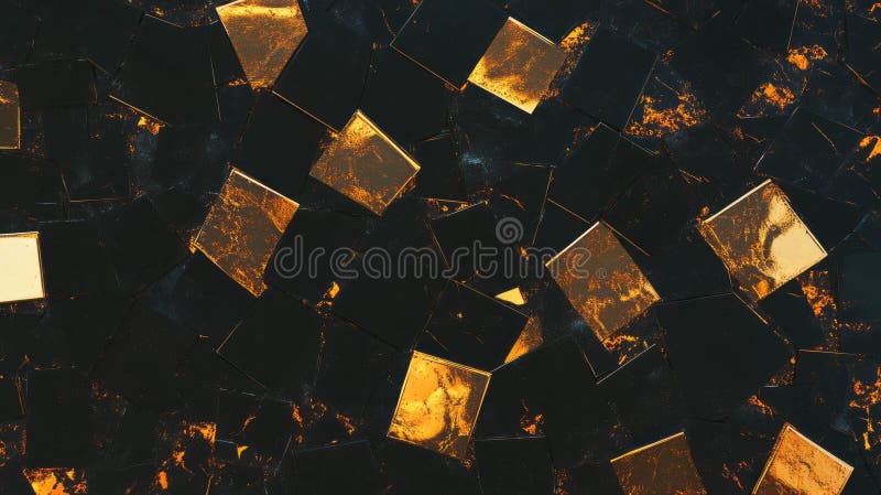 Luxurious Black and Gold Tiled Texture for Elegant Interior Design ...