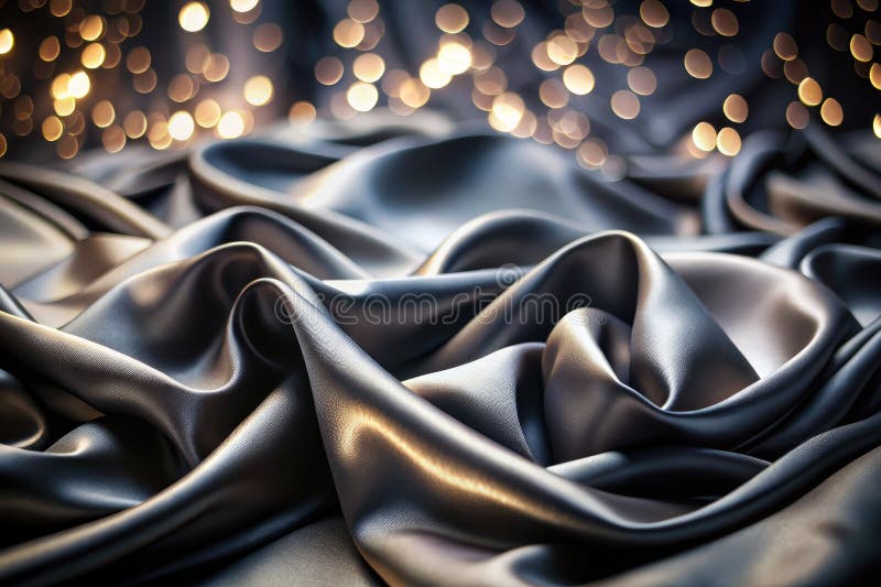 Luxurious Black and Gray Satin Silk Panorama a Seamless Texture Background for Elegant Design ...