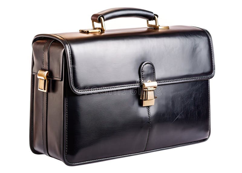 A Luxurious Black Leather Briefcase HighQuality AIGenerated Image for ...