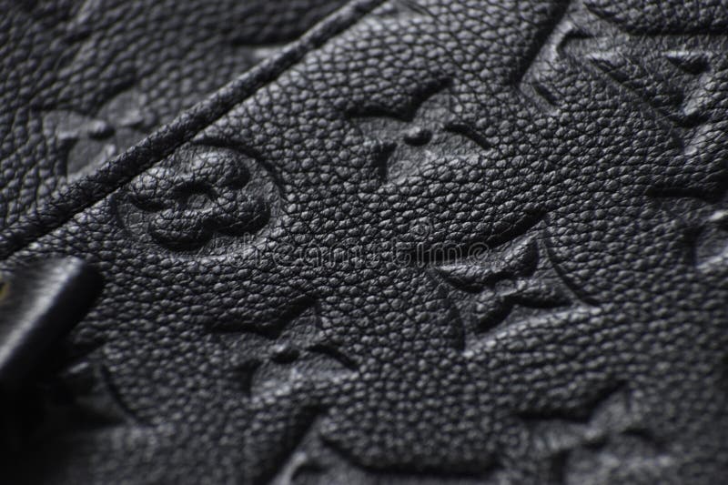 Luxurious Black Leather Louis Vuitton Backdrop. Editorial Stock Photo ...