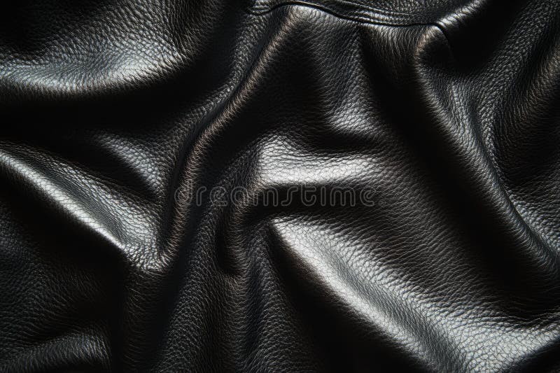 Luxurious Black Leather Texture Intricate Folds Neural Network Ai Generated Stock Photos - Free ...