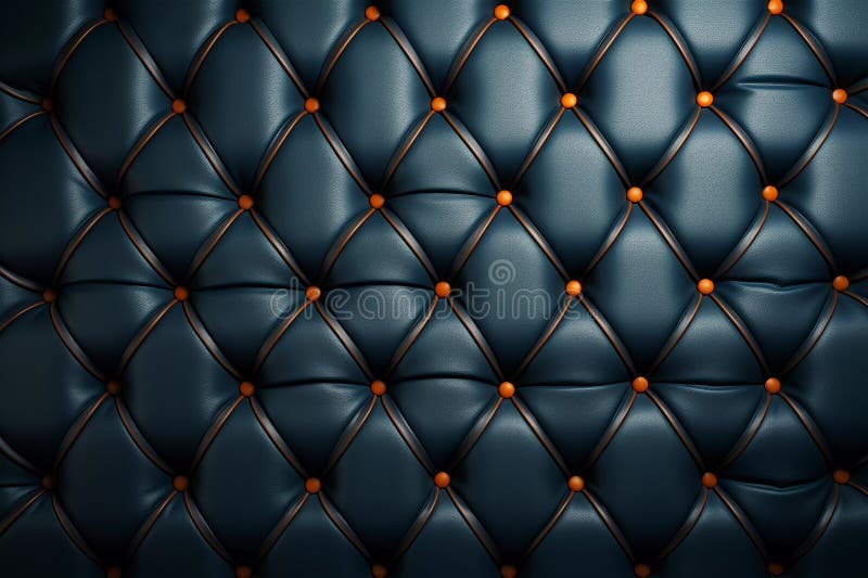 Blue Tufted Leather Background. Button Tufted Leather Sofa Texture ...