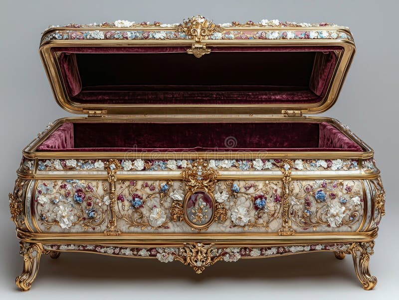 Luxurious Brass Coffin Velvet Lining Showcasing Refined Craftsmanship ...