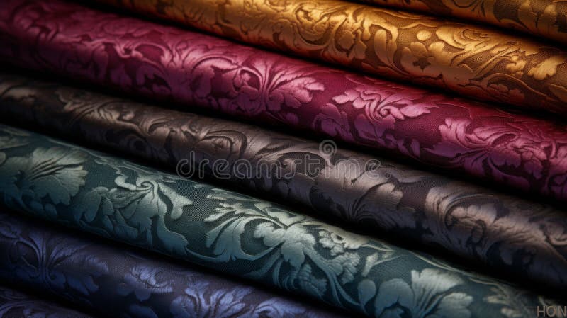 Luxurious Brocade Fabric for Upholstery Stock Illustration ...