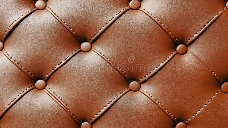 Luxurious Brown Leather Upholstery with Button Tufting Texture Stock ...